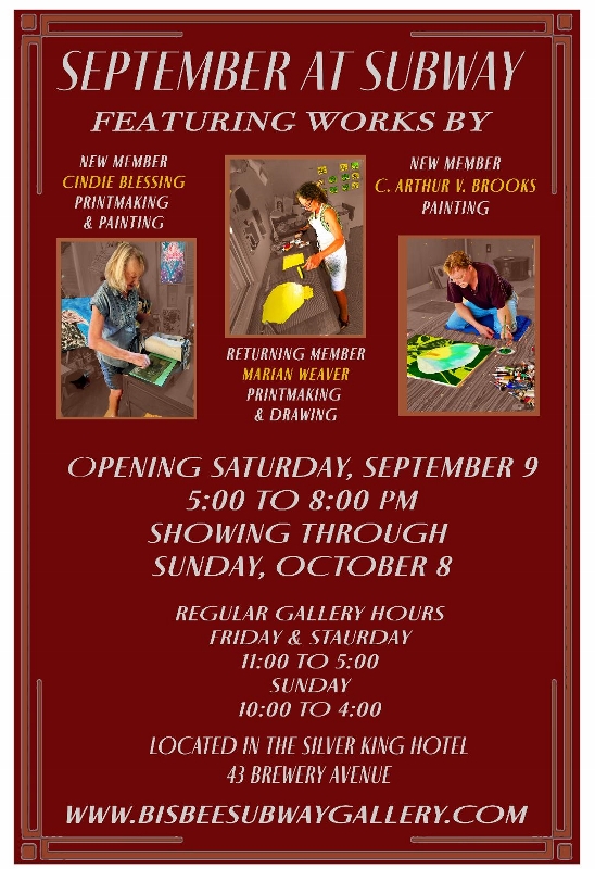 Subway Gallery: New Members Show – Bisbee’s Subway Gallery