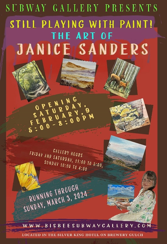 Western Landscapes by Janice Sanders – Bisbee’s Subway Gallery